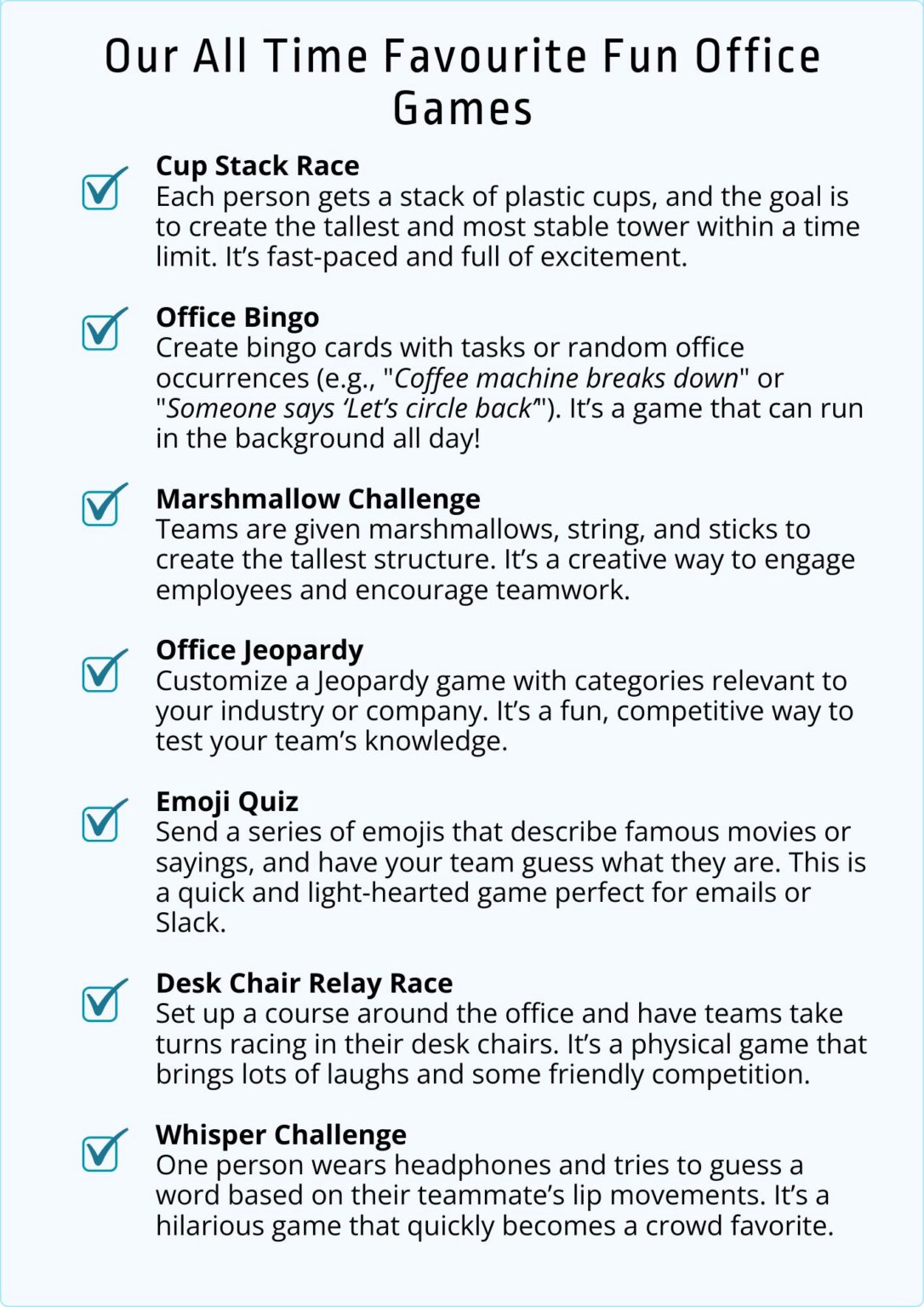 30+ Fun Office Games to Boost Employee Engagement and Morale - Jobera