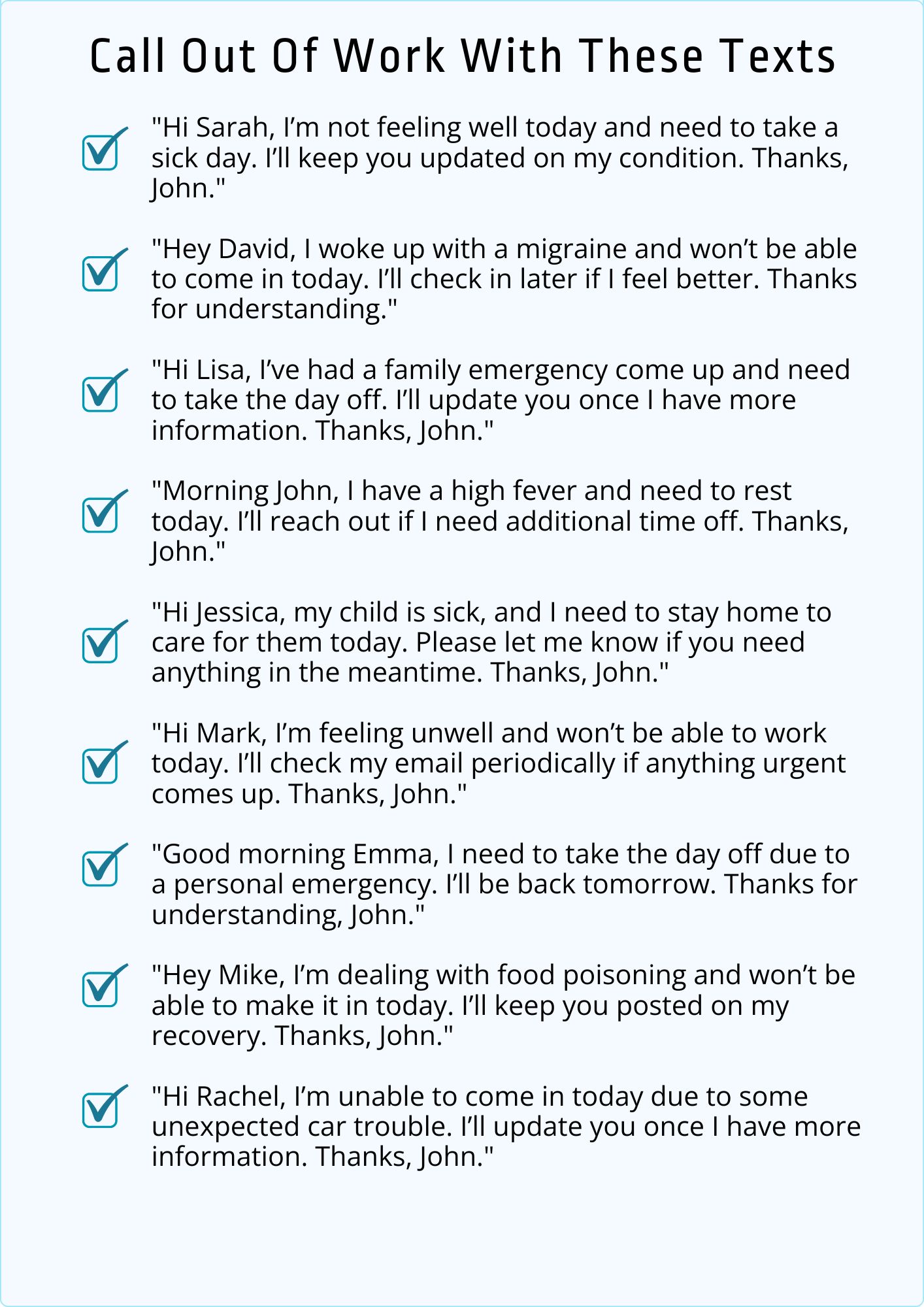 How to Call Out of Work via Text: Professional Examples & Tips - Jobera