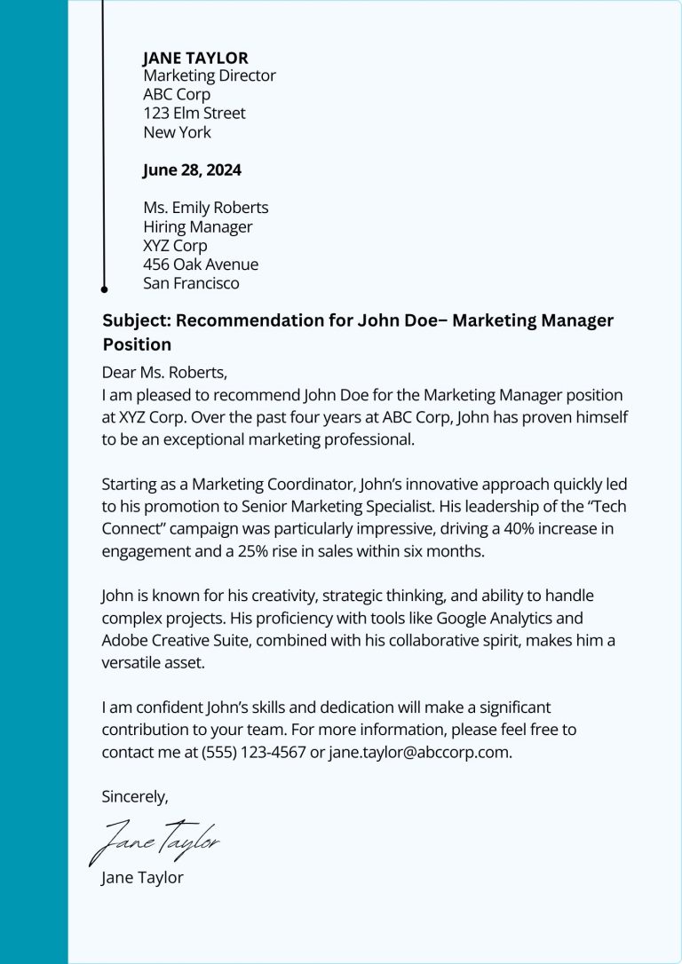 How to Write a Reference Letter With Examples And Templates