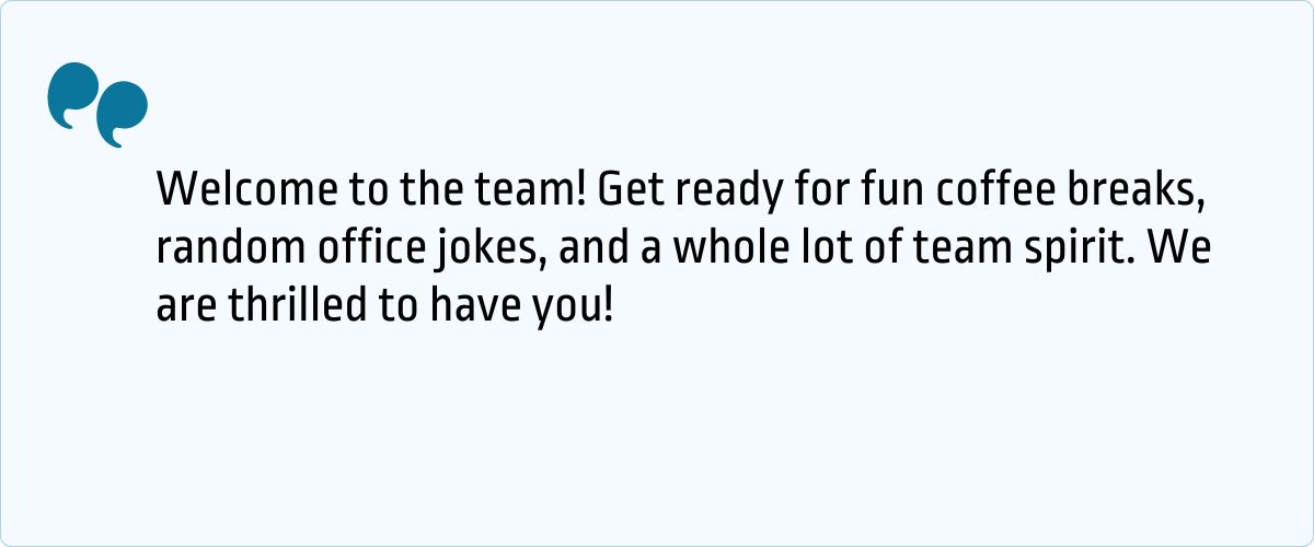 50+ Short Welcome Messages for New Employees