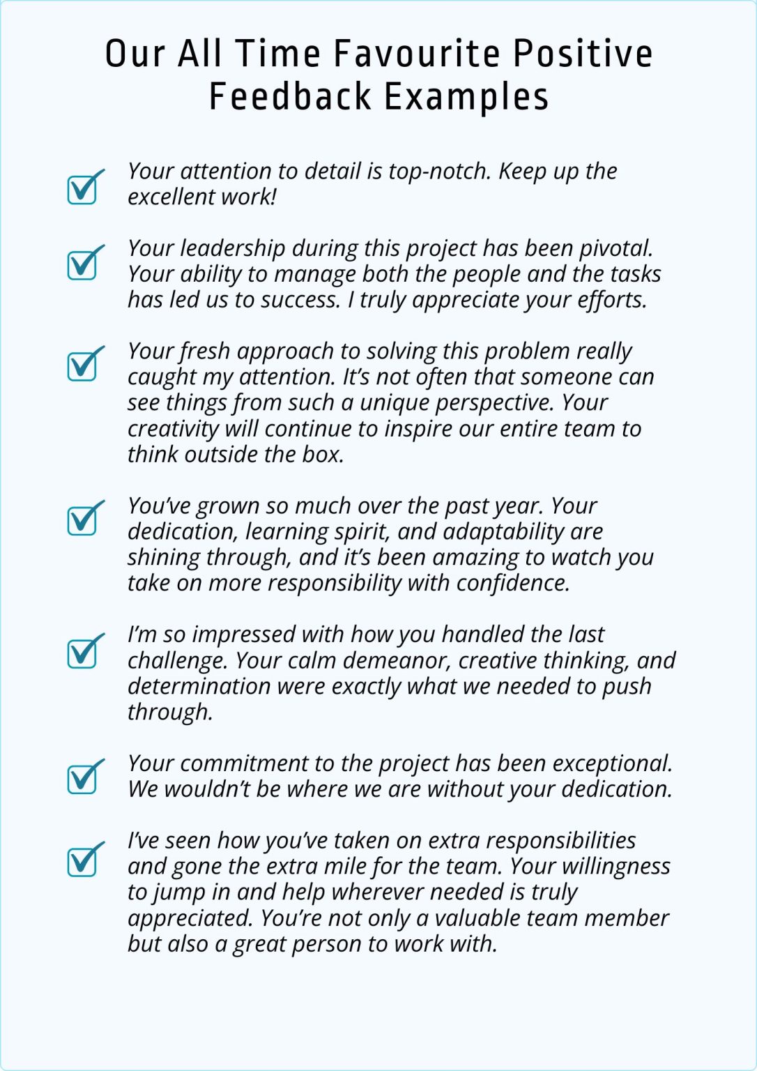 40+ Positive Feedback Examples to Boost Team Morale and Performance