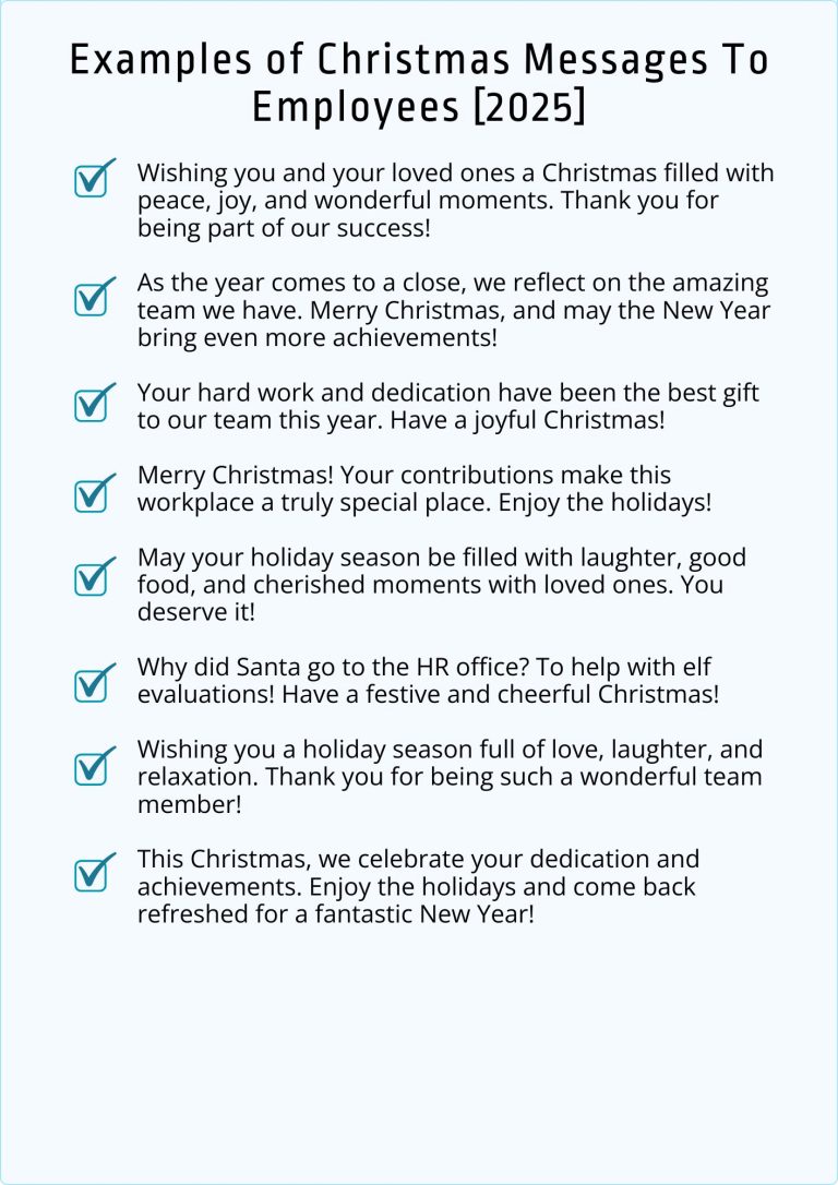 50+ Heartfelt Christmas Messages to Employees [2025]